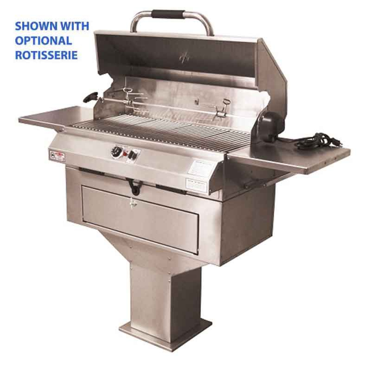 Electri-Chef 4400 Series 32in. Pedestal Base Barbecue Grill w/ Single ...